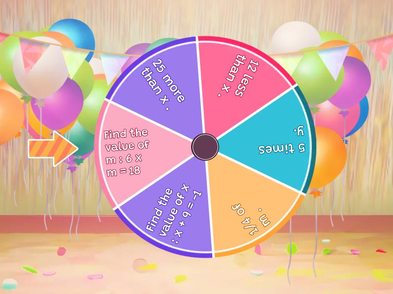 Gr.6_Equation - Spin the wheel