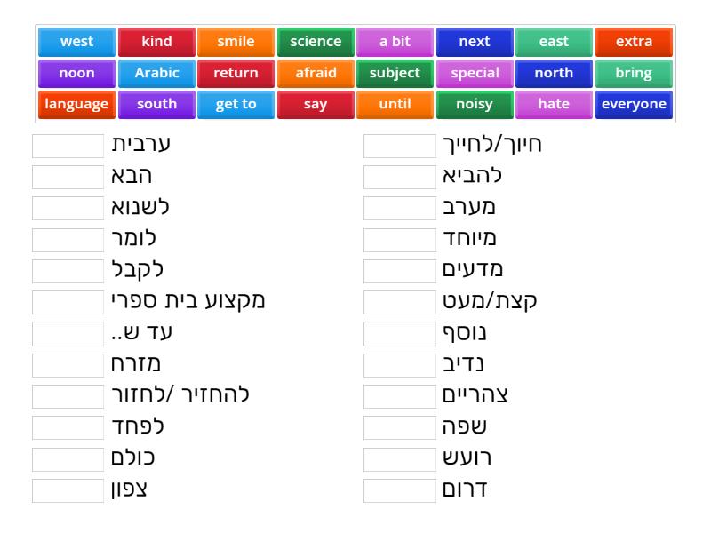 Ready To Go - unit 1 - Une las parejas