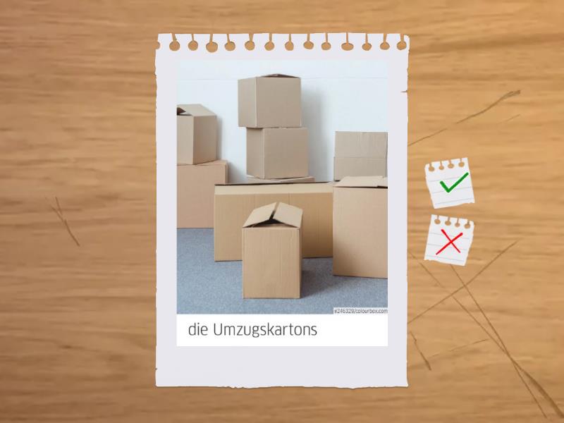 Finden Sie die Sachen. - Flash cards