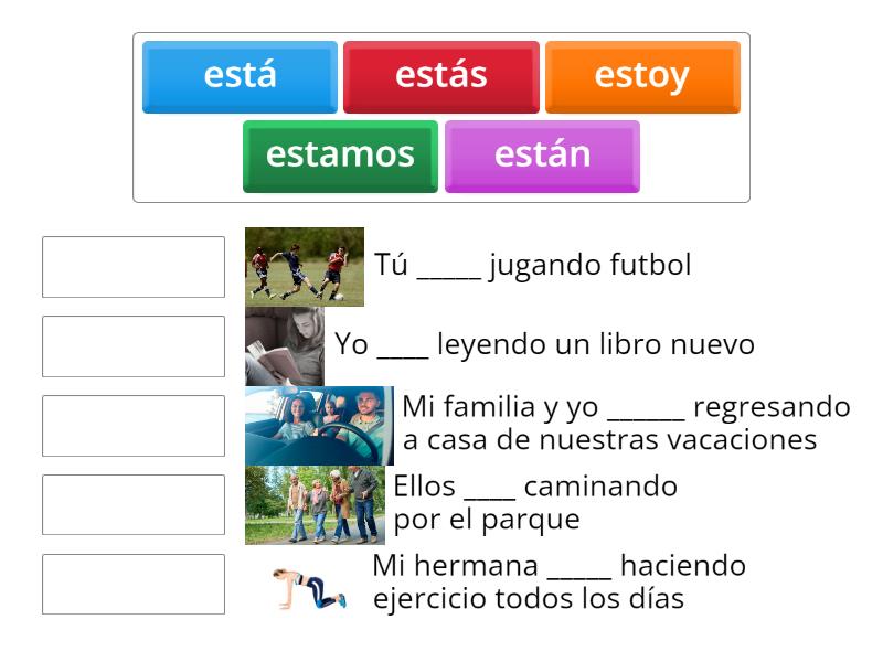 Presente progresivo +estar2 - Une las parejas