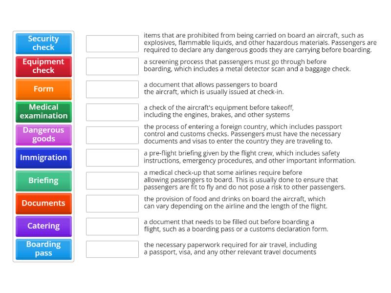 prepare flight - Match up