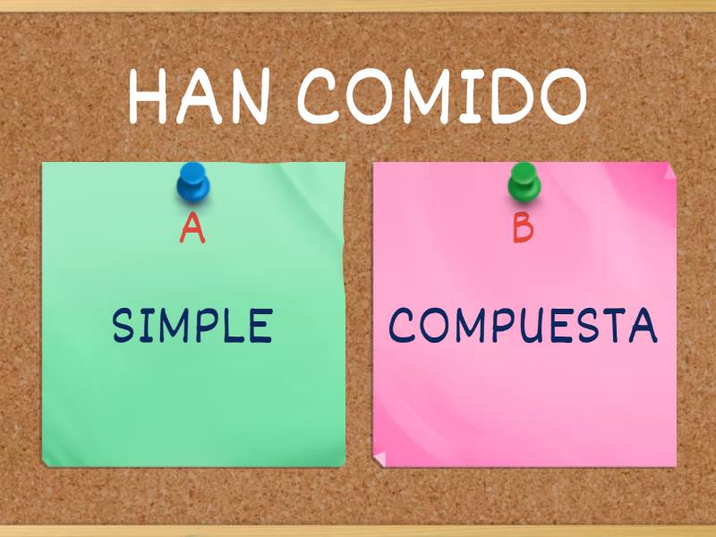 REPASO FORMAS SIMPLES Y COMPUESTAS Y VERBOS CON J - Kuiz