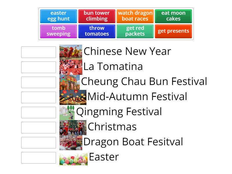 Festivals around the world - Match up
