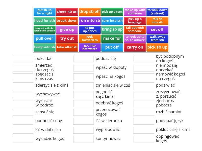 phrasal verbs - Match up