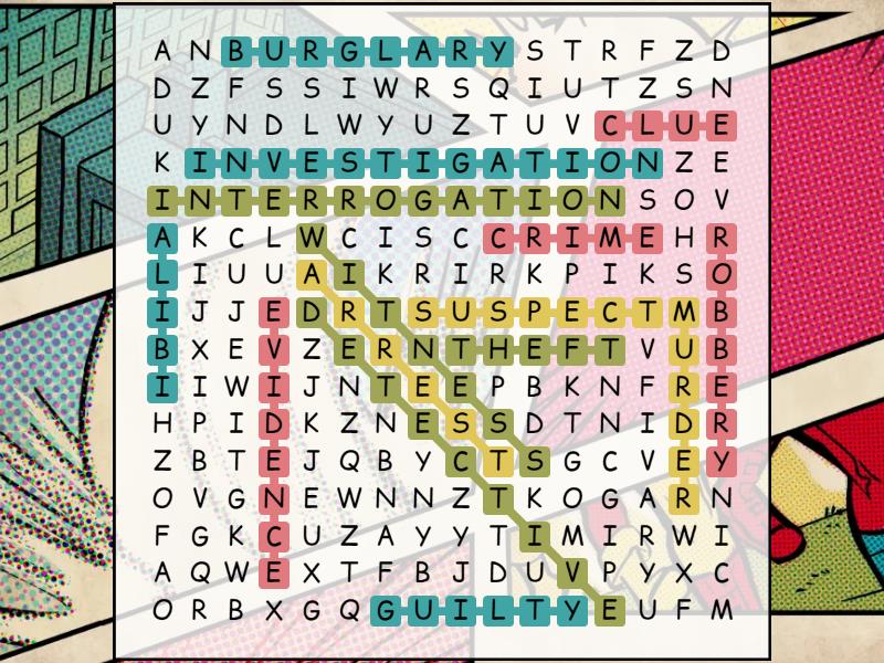 Crime - Wordsearch