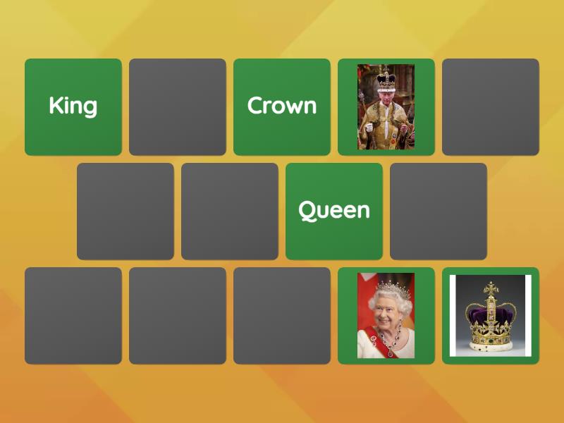 The monarchy vocabulary A1 - Matching pairs