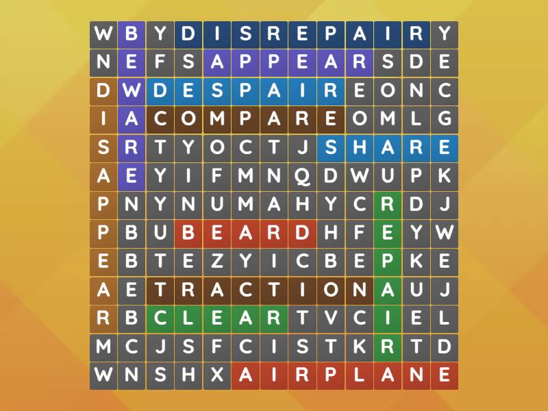 Letterland Unit 19, 3rd Grade - Wordsearch