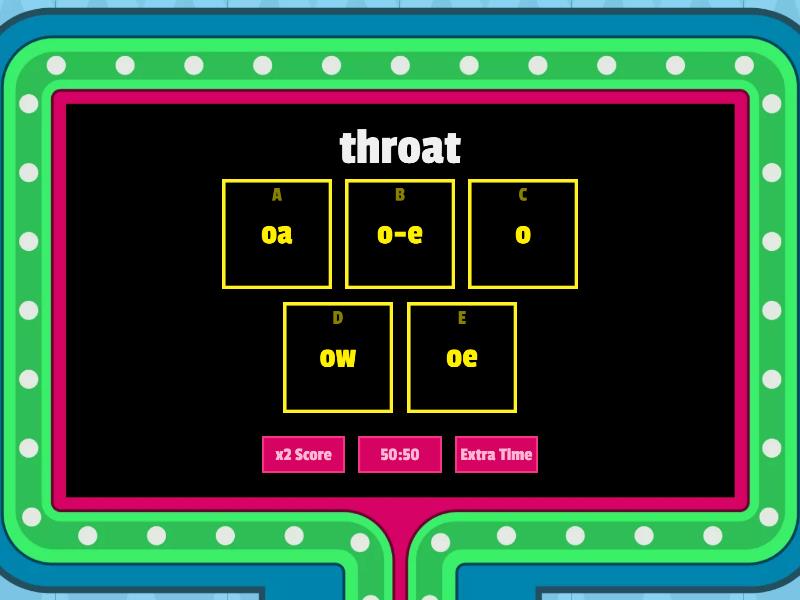 Quiz - Find the correct spelling of the /oe/ sound in each word ...