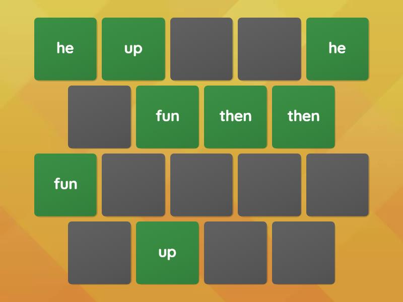 SNAP Word Memory - Matching pairs