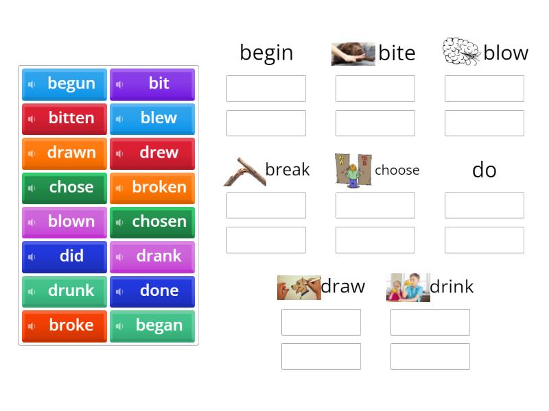 Irregular verbs - Group sort