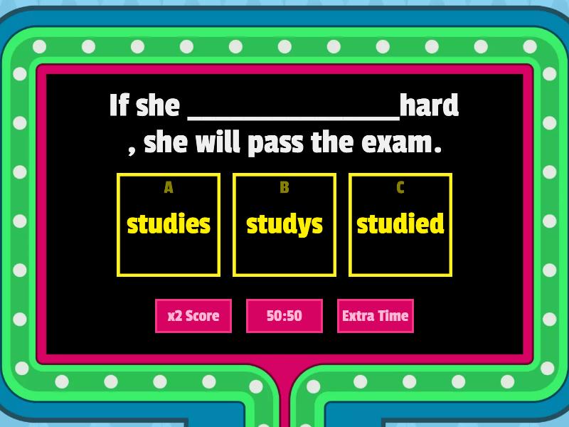 First conditional - Gameshow quiz