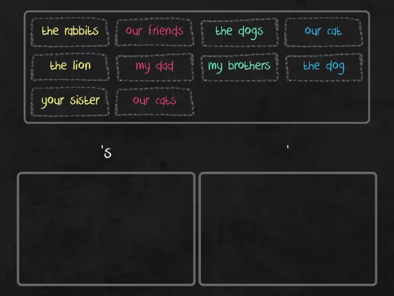 Possessive Case ('s) - Group sort