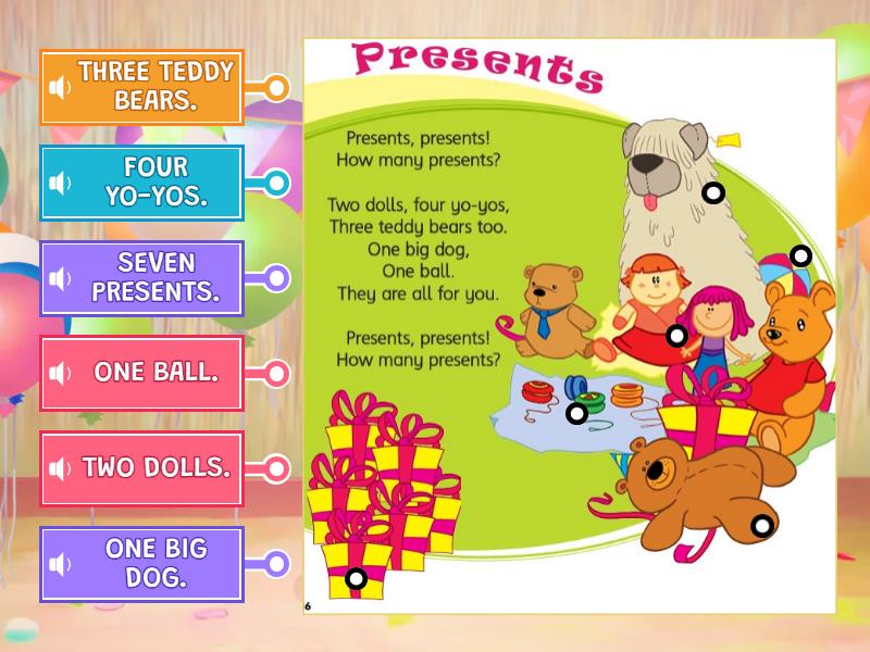 HOW MANY presents? - Labelled diagram