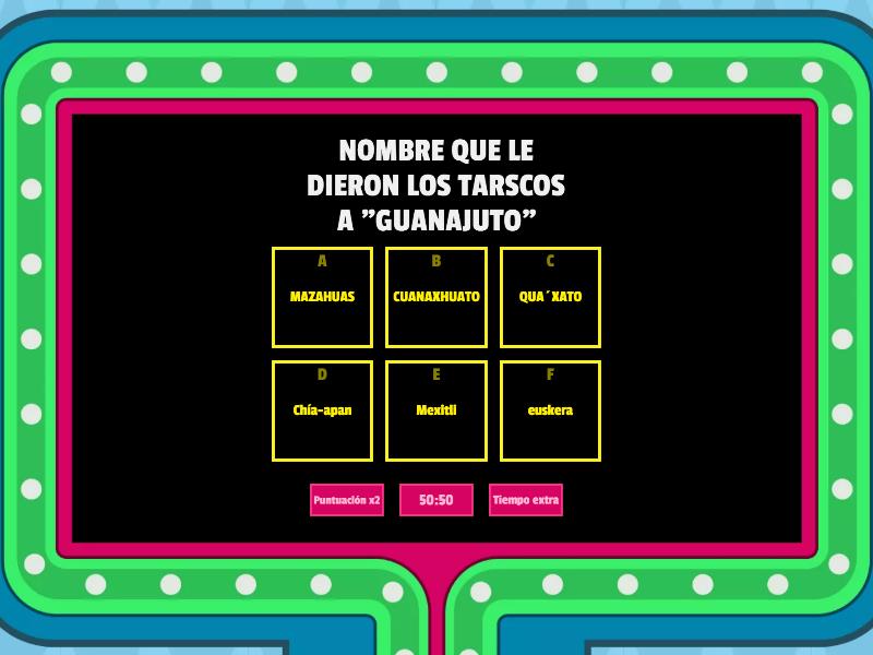 PREGUNTAS DEL ORIGEN DE GTO 3RO DE PRIMARIA - Game show de TV