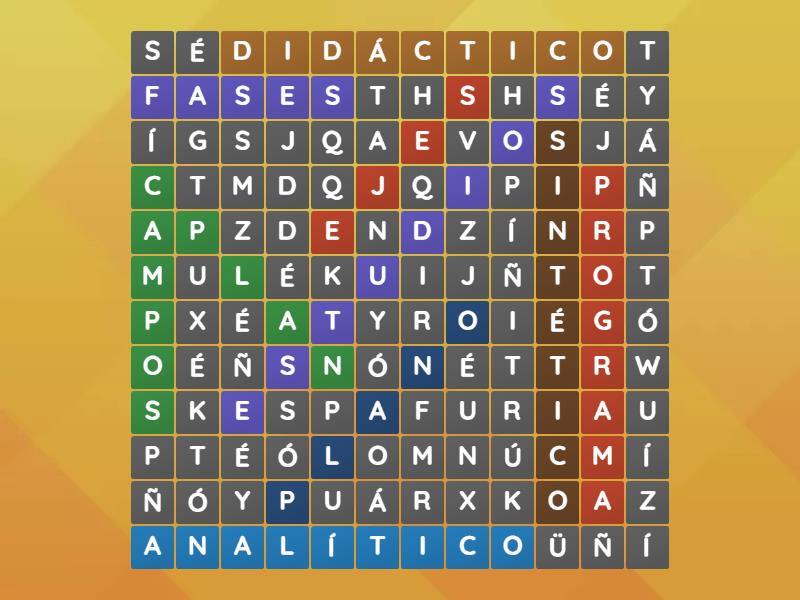 Plan de Estudios - Sopa de letras