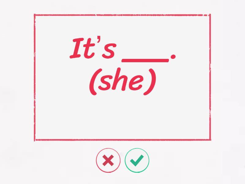 Possessive pronouns and possessive’s - Flash cards