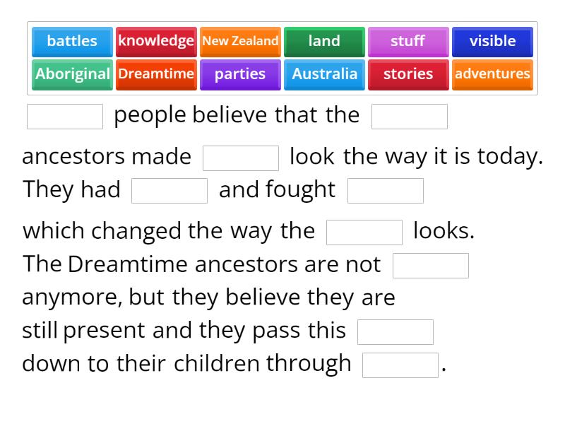 The Dreamtime - Missing word