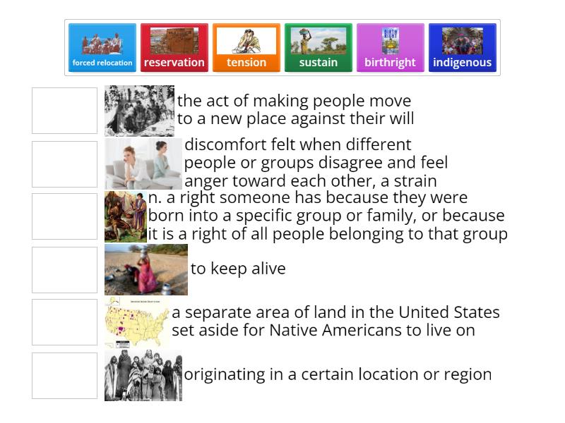 5th CKLA Unit8: Native American 1.2 - Match up