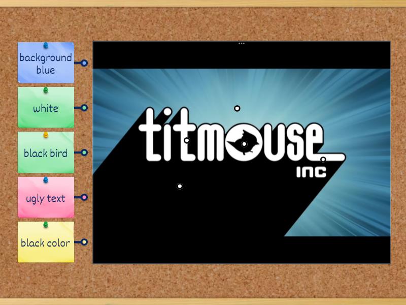 Describe your own titmouse logo - Labelled diagram