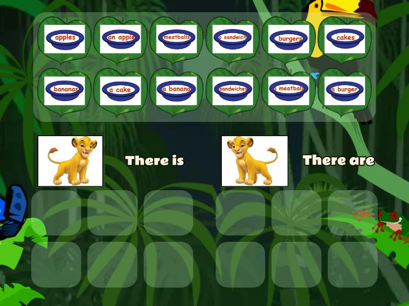 There is there are Feed the lion cubs - Ordenar por grupo