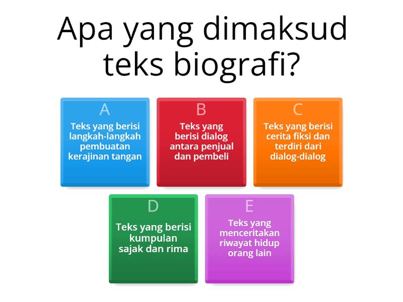 Teks Biografi - Quiz