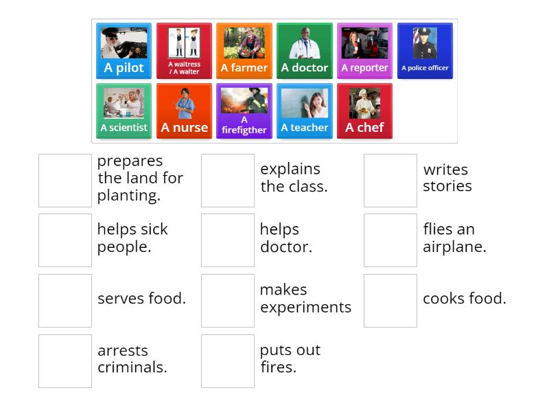 Unit 2 - Jobs & Activities - Match up