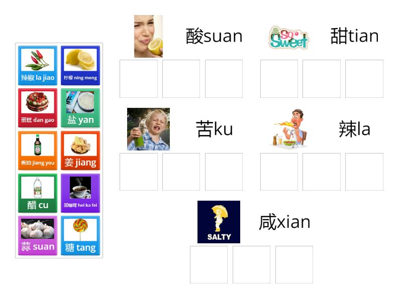 味道 flavor/taste - Group sort