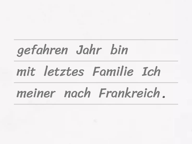 Time-Manner-Place rule in German - Unjumble