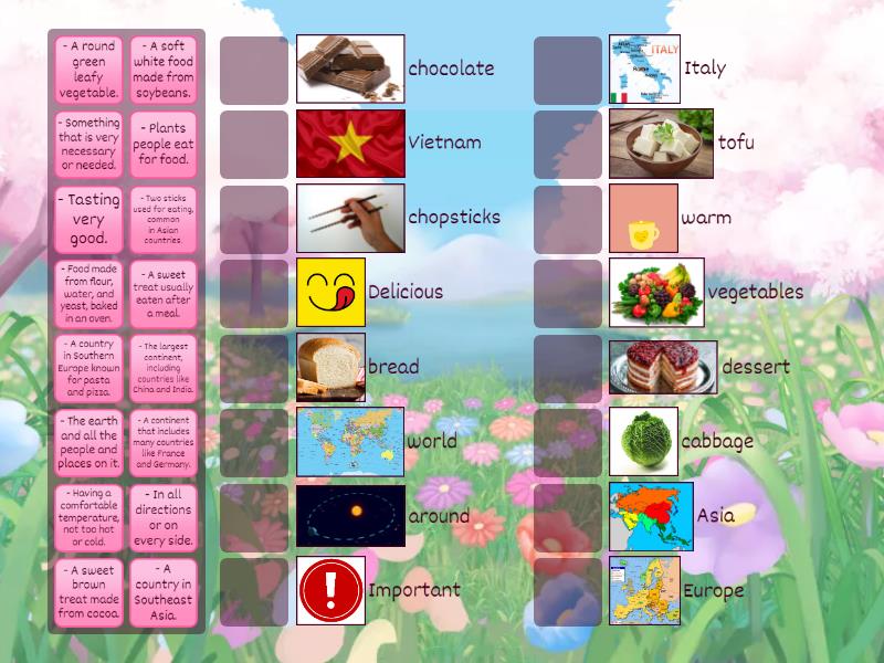 Grade 2 Unit 6 Reading 1 keywords + storywords - Match up