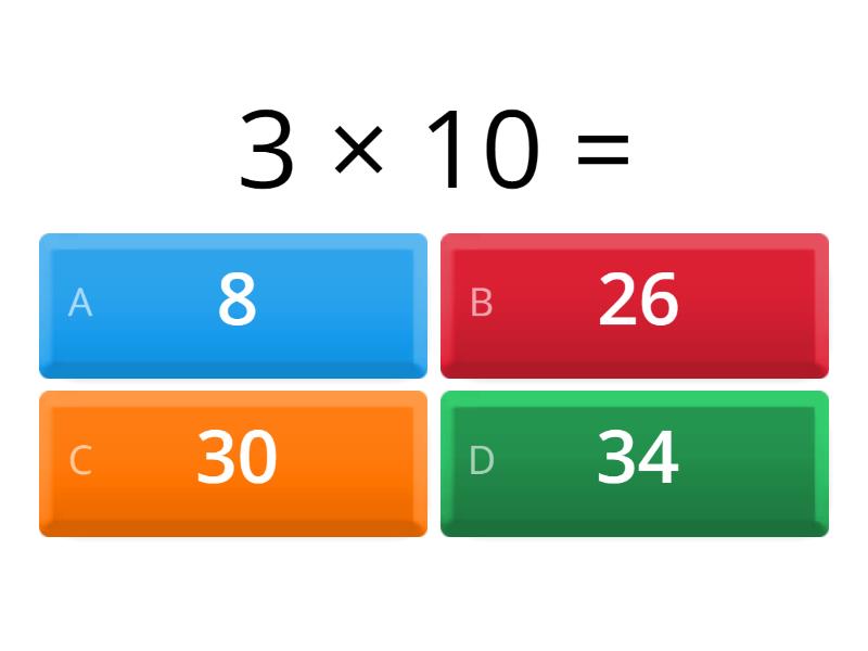 Multiplication 3's Practice - Quiz