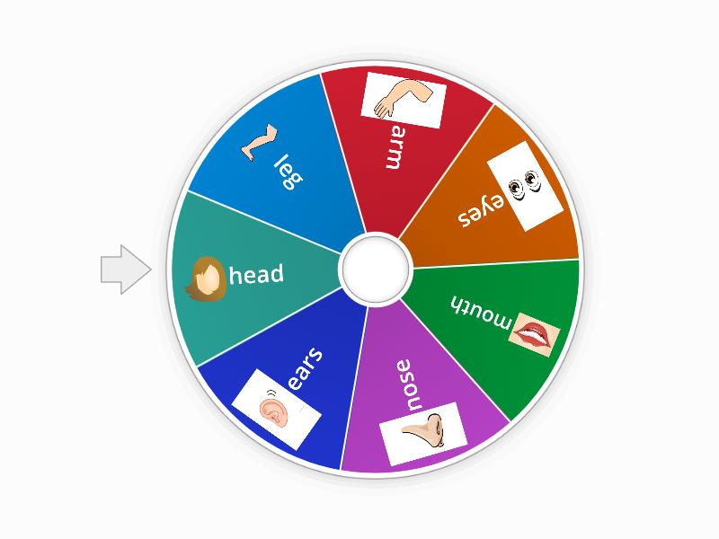 Parts of the body - Spin the wheel