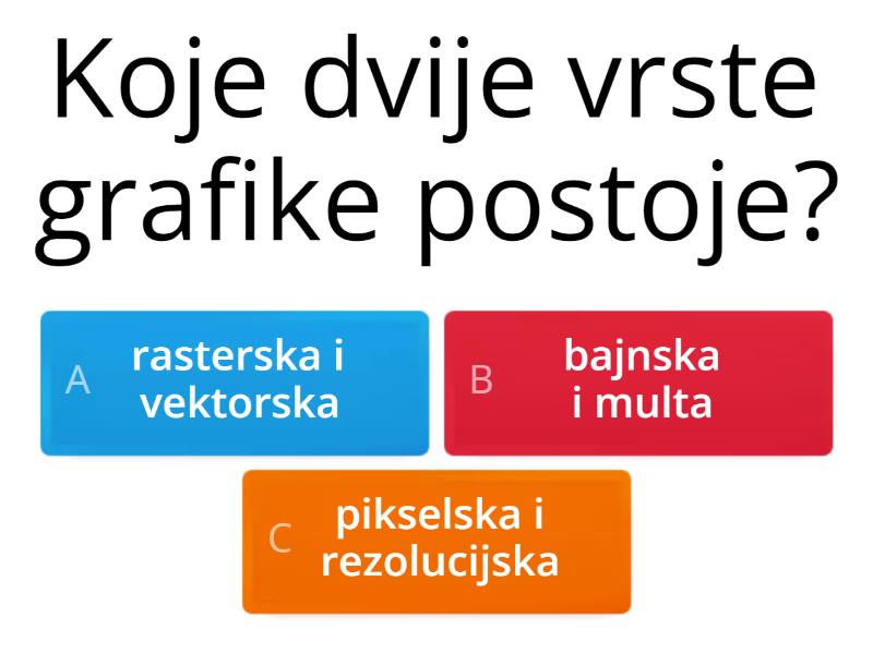 formati grafičkih datoteka - Kviz
