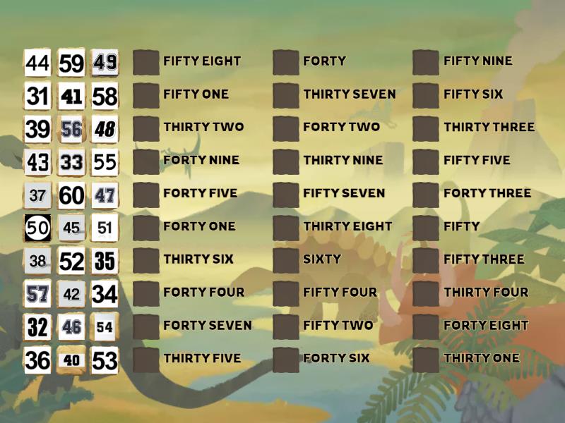 NUMBERS PART 2 - Une las parejas