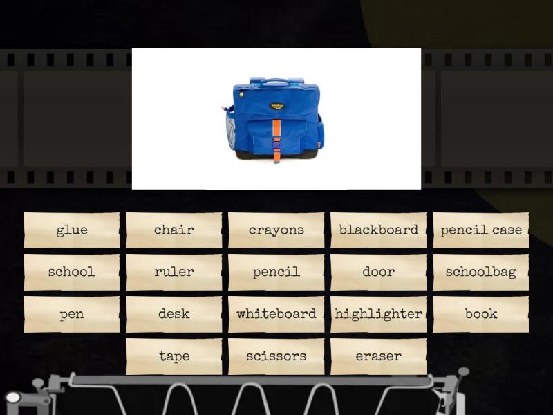 School objects - Find the match