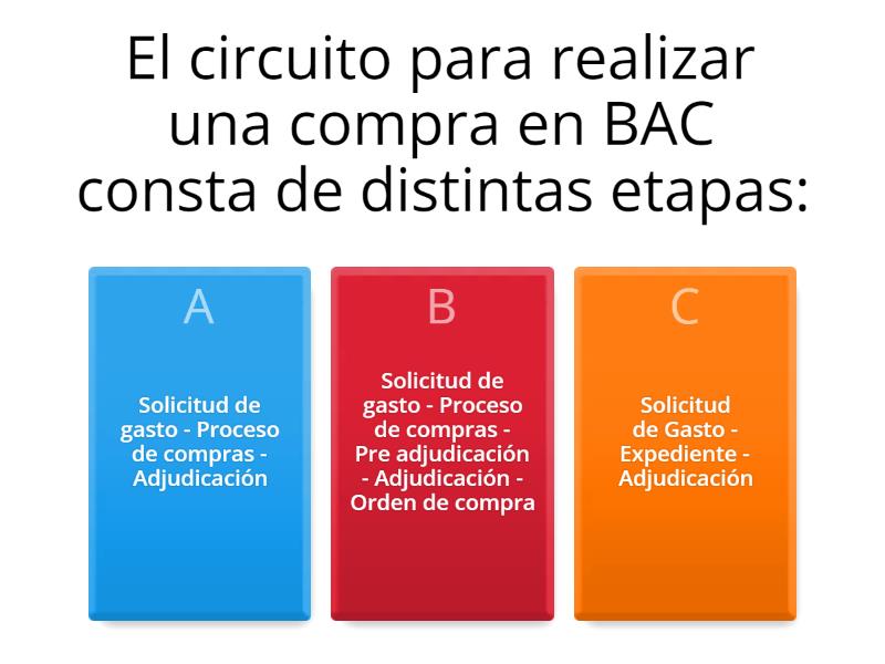 Herramientas para el uso del sistema BAC - Questionário