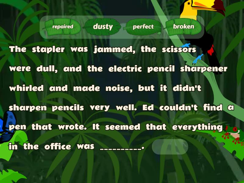 IStation Comprehension Practice -1 - Complete the sentence