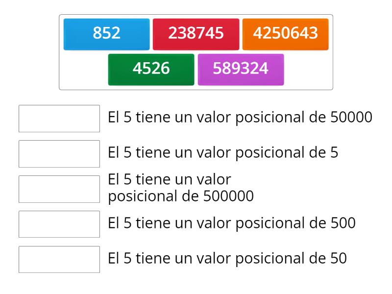 Valor Posicional - Match up