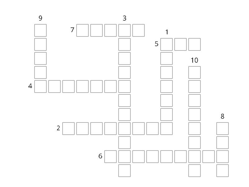Unit 6: Lesson 1-2 Vocabulary - Crossword
