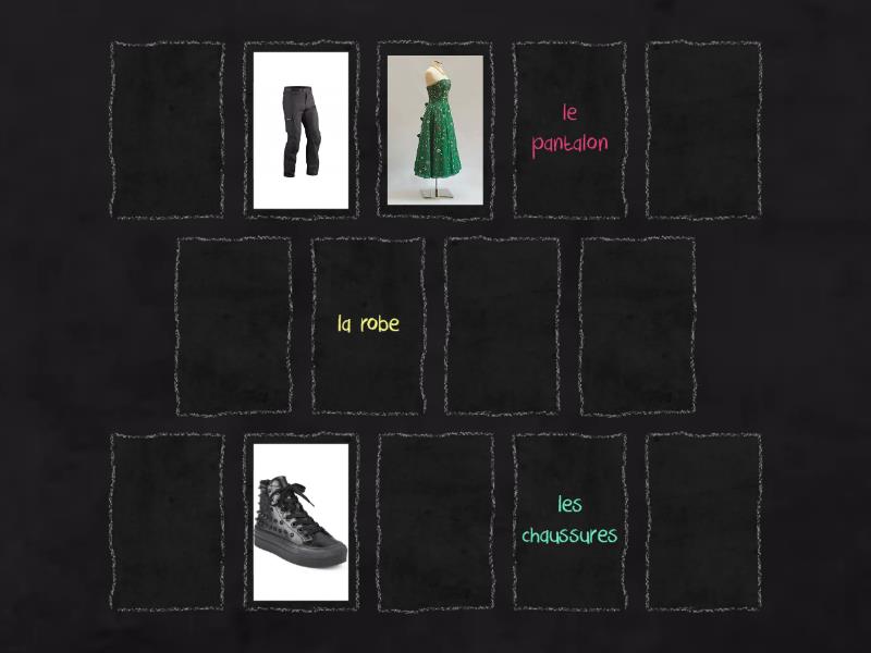 Les vêtements - Matching pairs