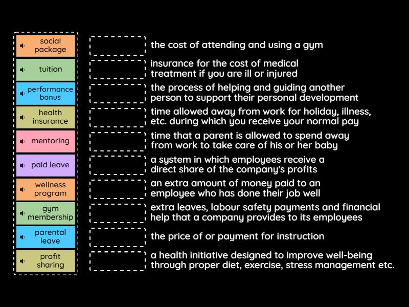 The most generous benefits (BE B1) - Match up