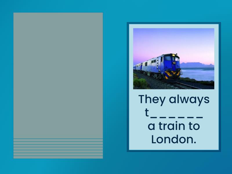 Go getter 2 unit 7.1 Transport ( get on, arrive, leave..) - Speaking cards
