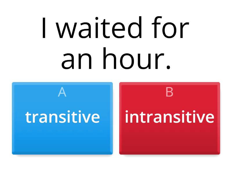 Transitive Intransitive Verbs Quiz 