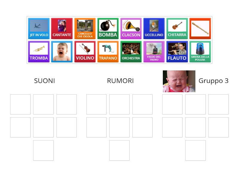 SUONI E RUMORI - Group sort