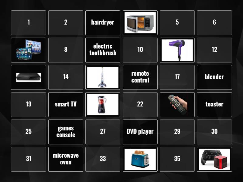 GG3 - 4.1 - Useful Things (+cooker, oven, fridge, tablet, headphones) Memory Game - Matching pairs
