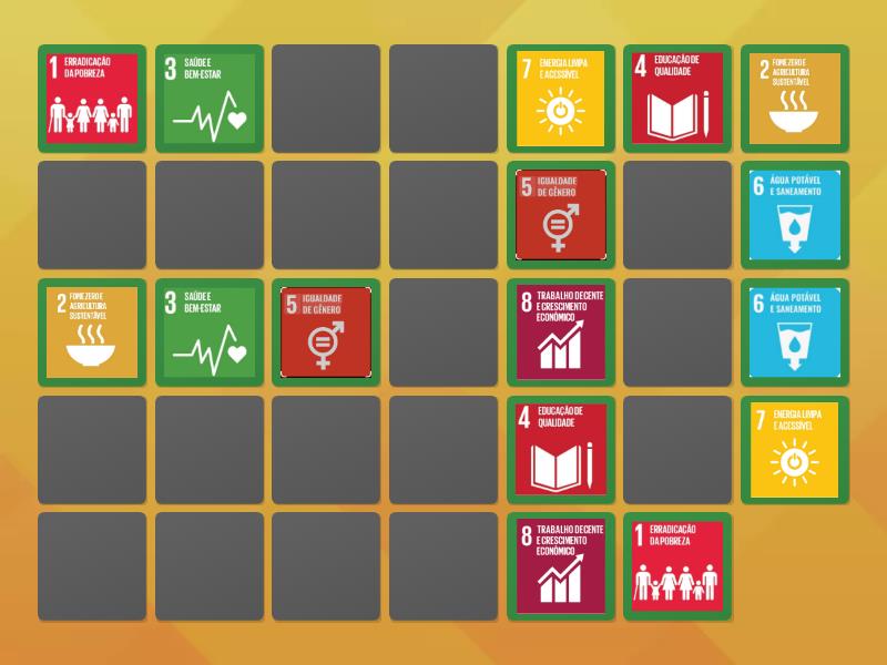 ODS- OBJETIVOS DE DESENVOLVIMENTO SUSTENTÁVEL - Matching pairs