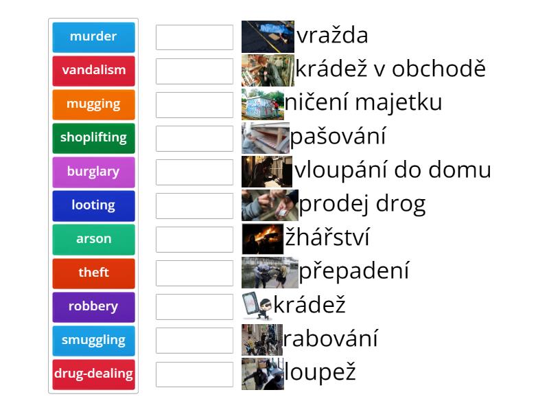 Solutions Pre-Intermediate 8A Crimes and criminals - Match up