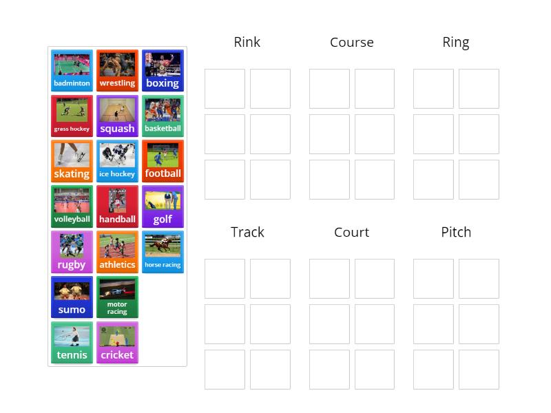 focus 3 unit 2 sports places - Group sort