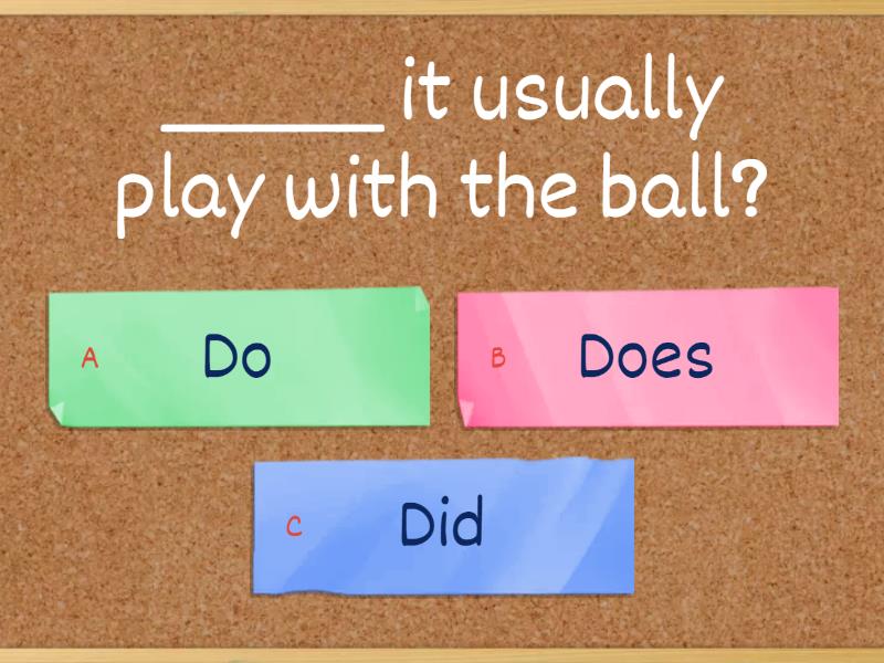 Do, does, did - Quiz
