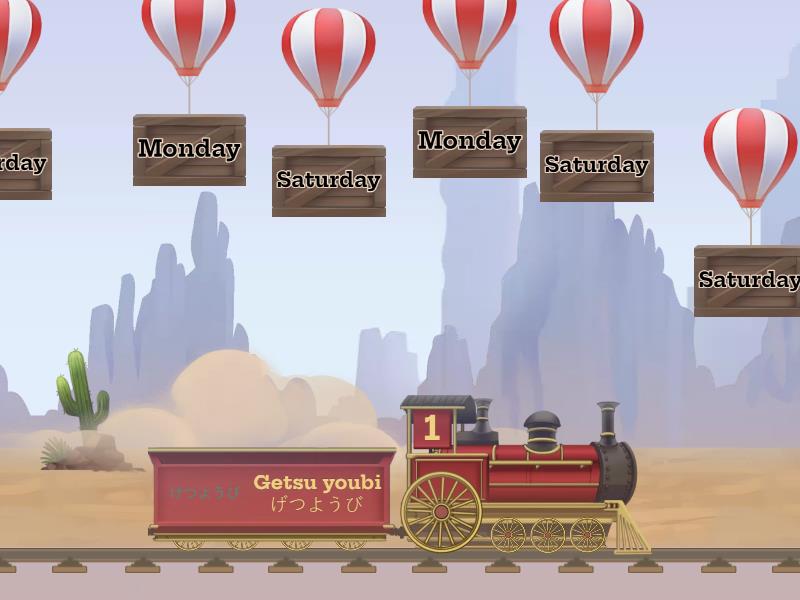 M12-Ballon Pop-Days of the week in Japanese - Explotaglobos