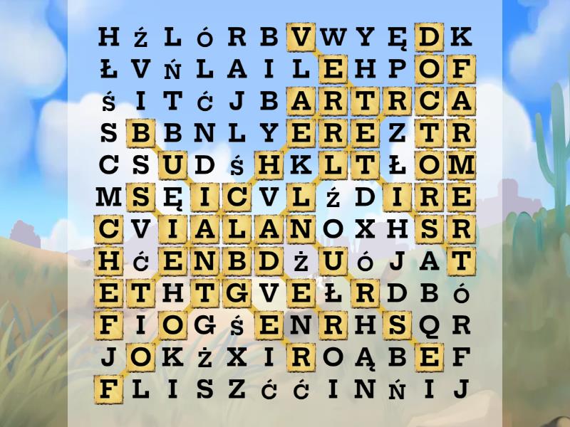 FIND THE CORRECT WORD - Wordsearch